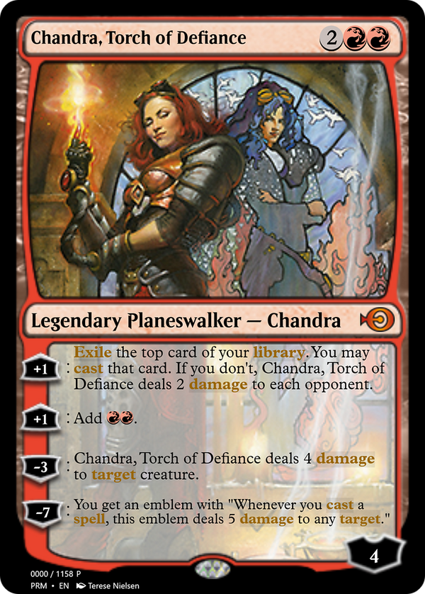 Chandra, Torch of Defiance (PRM-70934) - Magic Online Promos – Many Realms