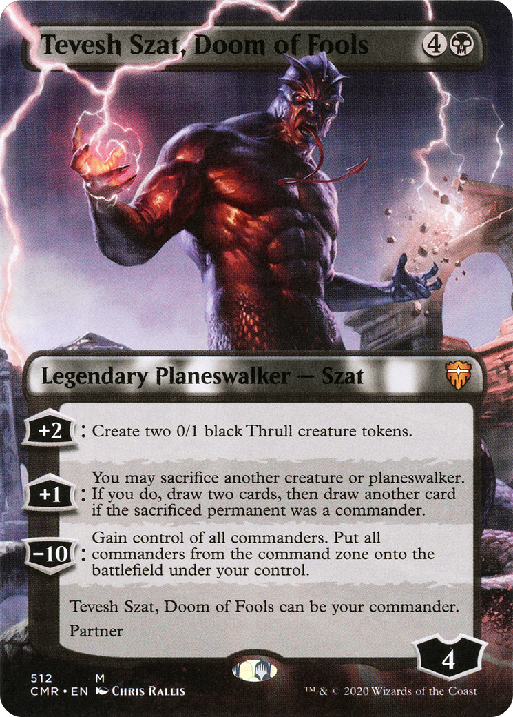 Tevesh Szat, Doom of Fools (Borderless) (CMR-512) - Commander Legends ...