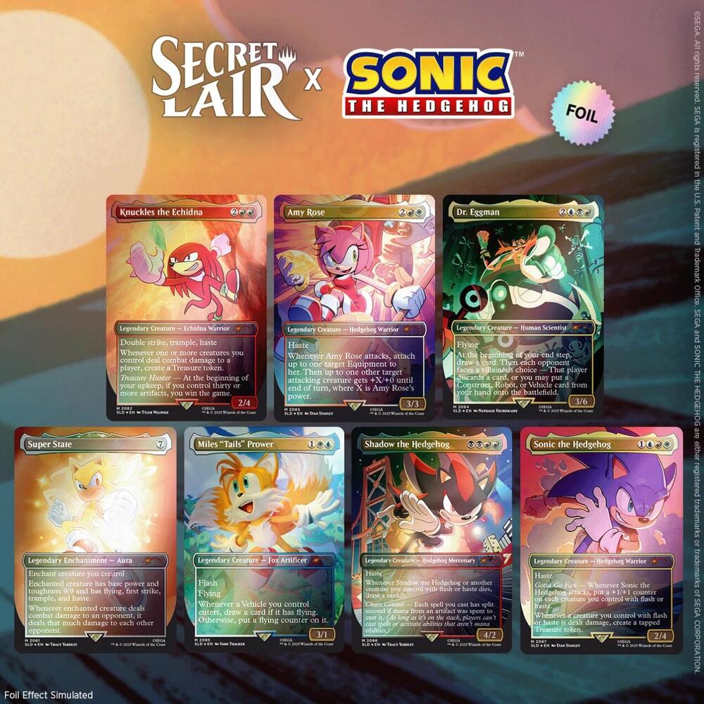 Magic the Gathering - Secret Lair x Sonic - Friends & Foes - Rainbow F ...