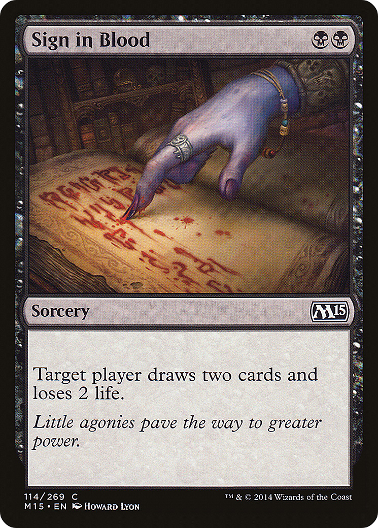 Sign in Blood (M15-114) - Magic 2015 Foil – Many Realms