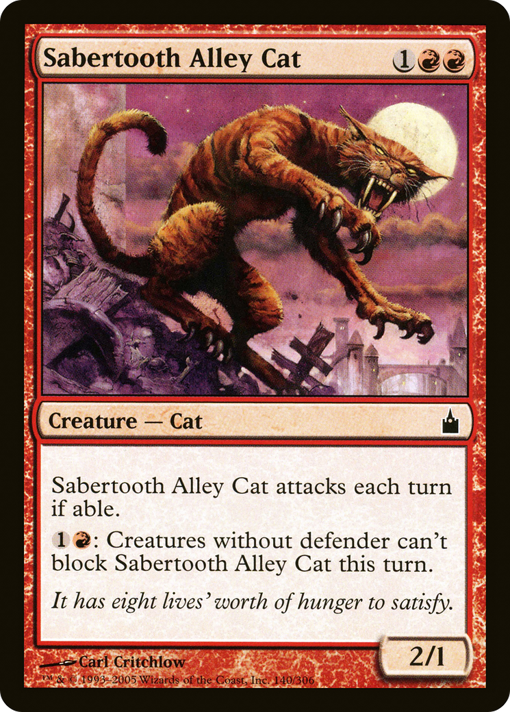 Sabertooth Alley Cat (RAV-140) - Ravnica: City of Guilds Foil – Many Realms