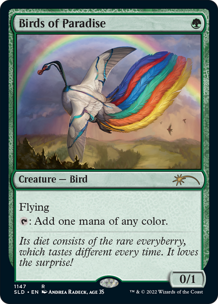 Birds of Paradise (1147) (SLD-1147) - Secret Lair Drop – Many Realms